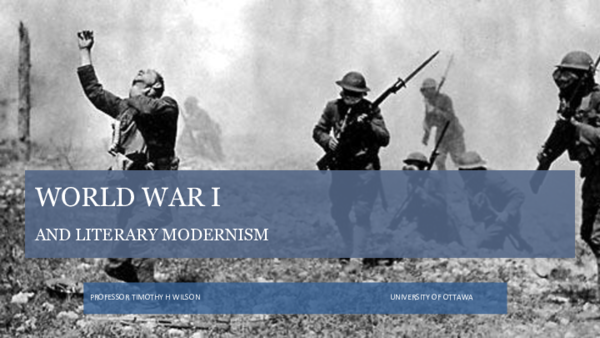 (PDF) World War I and Literary Modernism