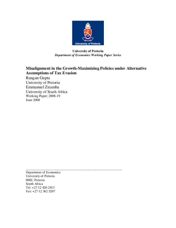 (PDF) Misalignment in the Growth-Maximizing Policies under Alternative ...