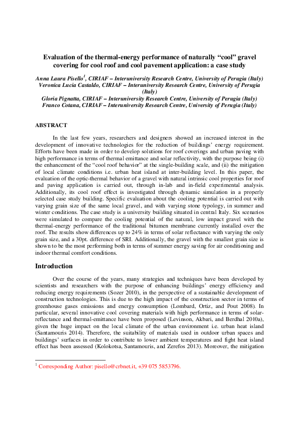 Pdf Evaluation Of The Thermal Energy Performance Of Naturally “cool