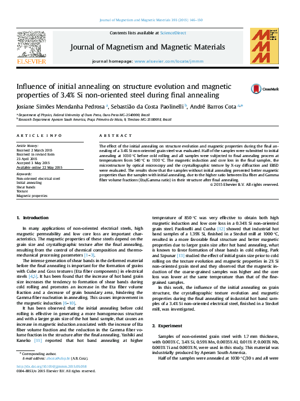 (PDF) Influence of initial annealing on structure evolution and ...