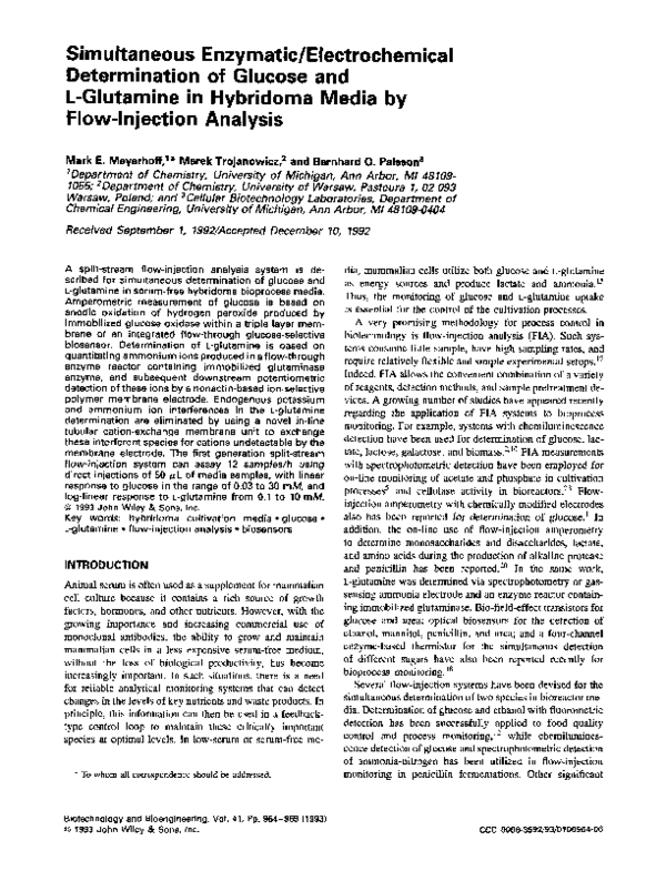 (PDF) Simultaneous enzymatic/electrochemical determination of glucose andL-glutamine in ...
