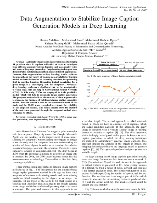 (PDF) Data Augmentation to Stabilize Image Caption Generation Models in ...
