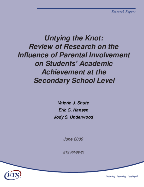 (PDF) Untying the Knot: Review of Research on the Influence of Parental ...