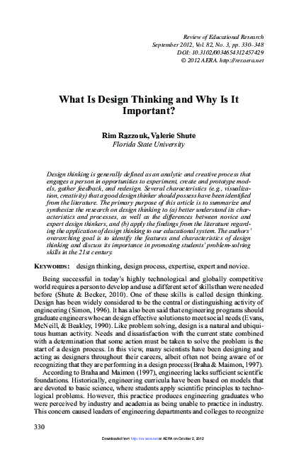 (PDF) What Is Design Thinking and Why Is It Important?