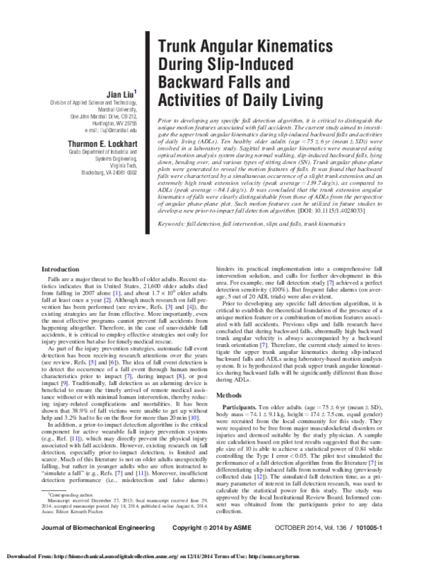 (PDF) Trunk angular kinematics during slip-induced backward falls and ...