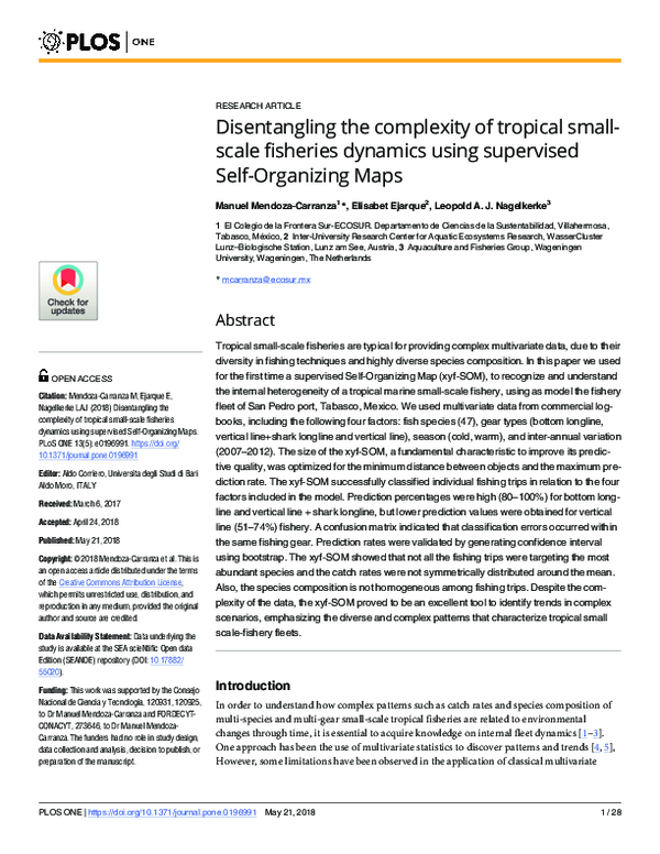(PDF) Disentangling the complexity of tropical small-scale fisheries dynamics using supervised ...