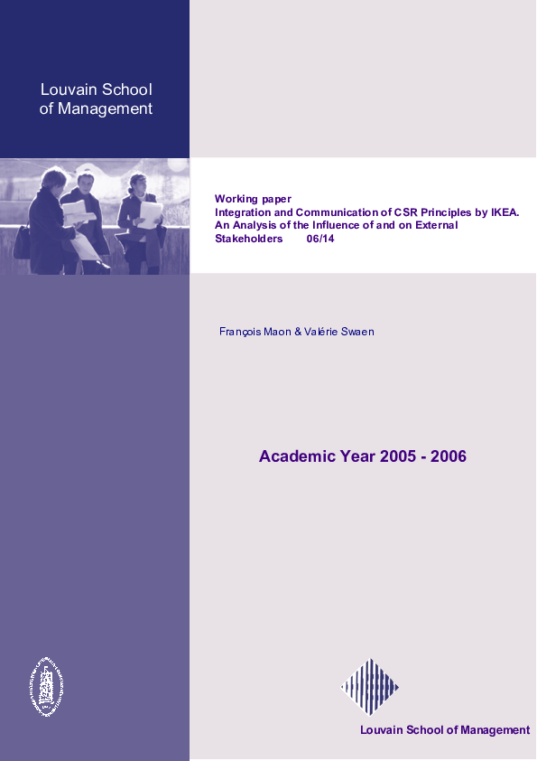 (PDF) Integration and Communication of CSR Principles by Ikea. An ...