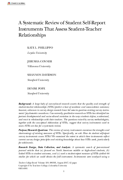 (PDF) A Systematic Review of Student Self-Report Instruments that ...