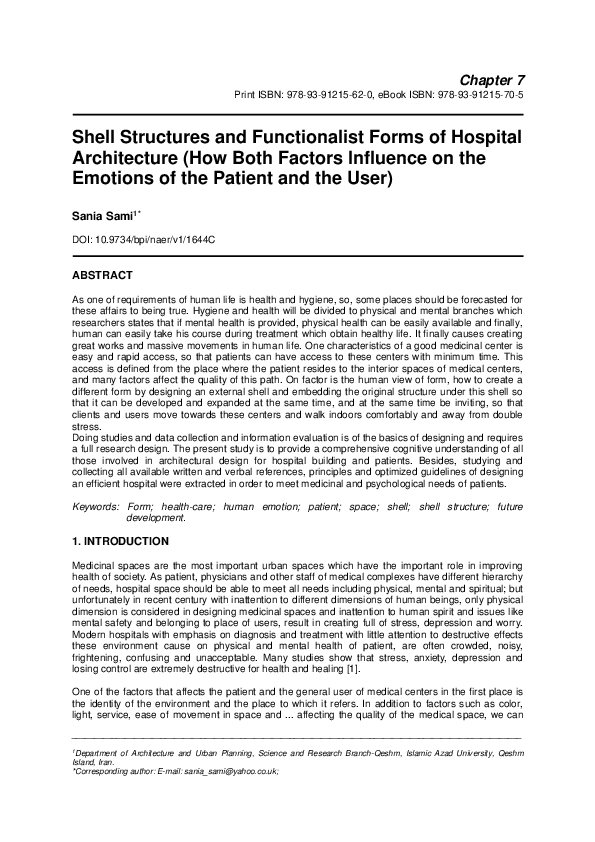 (PDF) Shell Structures and Functionalist Forms of Hospital Architecture ...
