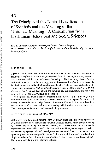 (PDF) The Principle of the Topical Localization of Symbols and the ...