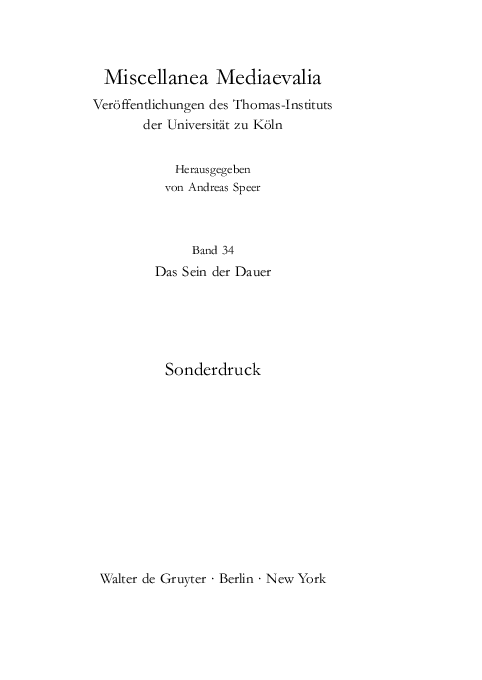 (PDF) Knebel, Praeteritio. Präliminarien zur scholastischen Ontologie ...