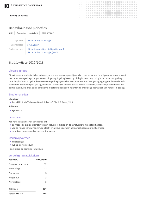 Pdf Behavior Based Robotics 