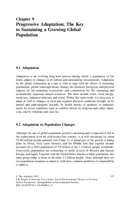 (PDF) Progressive Adaptation: The Key to Sustaining a Growing Global ...