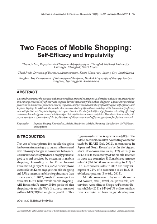 (PDF) Two Faces of Mobile Shopping