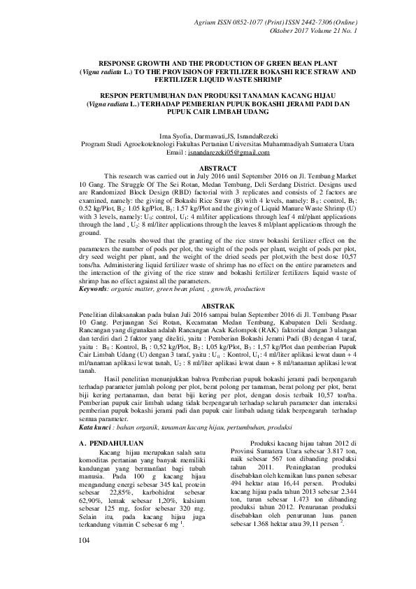 (PDF) Respon Pertumbuhan Dan Produksi Tanaman Kacang Tanah (Arachis Hypogaea L.) Berdasarkan ...