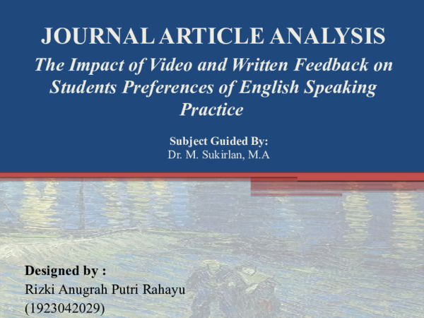 (PPT) JOURNAL ARTICLE ANALYSIS