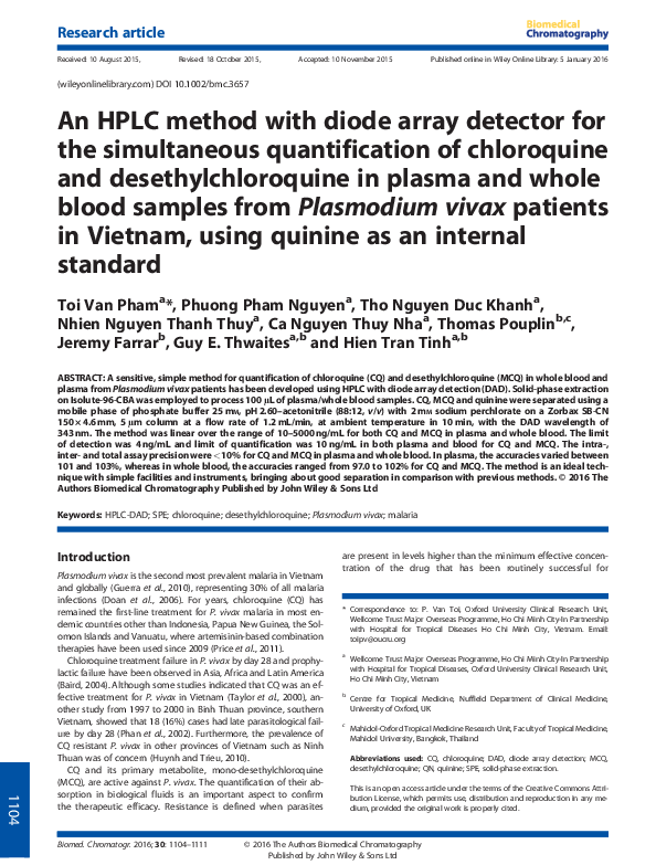 (PDF) An HPLC method with diode array detector for the simultaneous quantification of ...