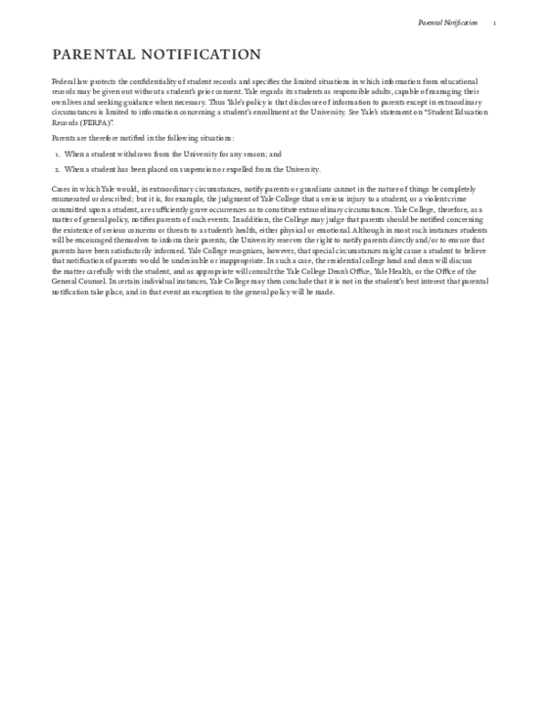 (PDF) Parental notification