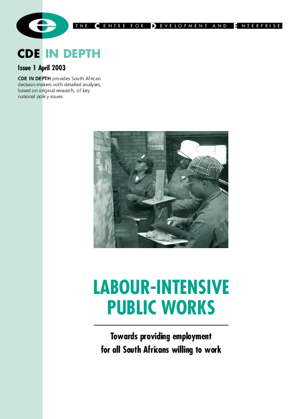(PDF) Labour Intensive Public Works: Towards providing Employment for ...