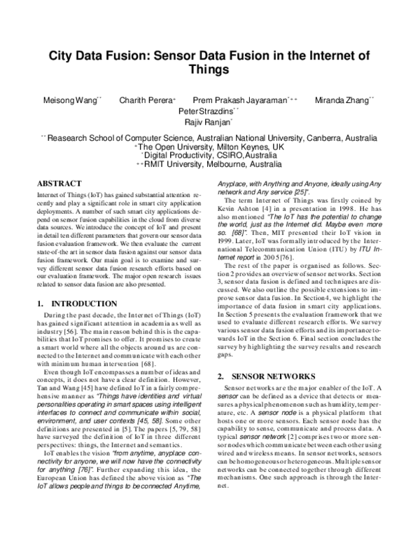 (PDF) City Data Fusion