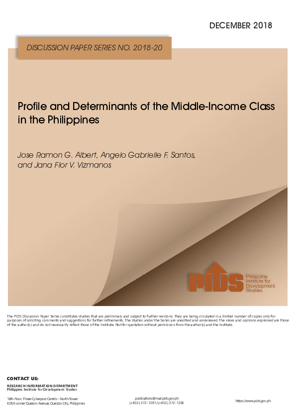 (PDF) Profile and Determinants of the Middle-Income Class in the ...