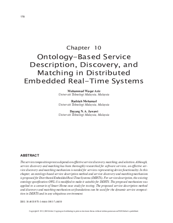 (PDF) Ontology-based Service Description, Discovery and Matching in Distributed Embedded Real ...