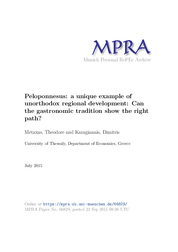(PDF) Peloponnesus: a unique example of unorthodox regional development ...