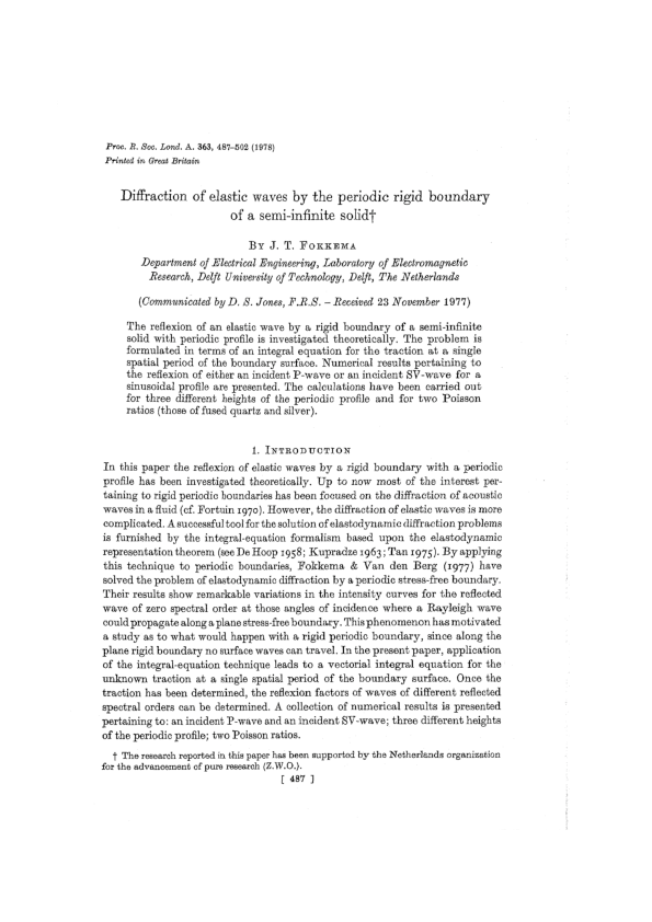 (PDF) Diffraction of Elastic Waves by the Periodic Rigid Boundary of a Semi-Infinite Solid ...