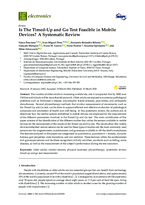 (PDF) Is The Timed-Up and Go Test Feasible in Mobile Devices? A ...