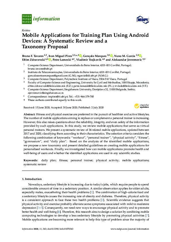 (PDF) Mobile Applications for Training Plan Using Android Devices: A ...