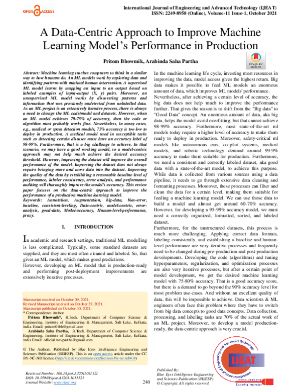 (PDF) A Data-Centric Approach to Improve Machine Learning Model’s ...