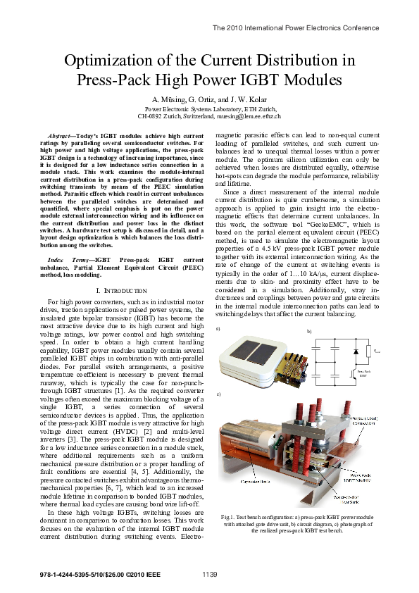 (PDF) Optimization of the current distribution in press-pack high power ...