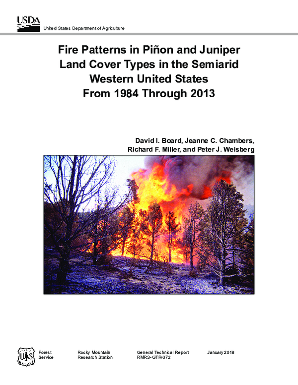 (PDF) Fire patterns in piñon and juniper land cover types in the ...