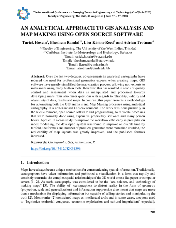 (PDF) An Analytical Approach to Gis Analysis and Map Making Using Open ...