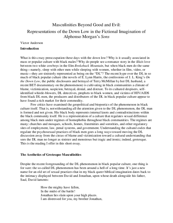 (PDF) Masculinities Beyond Good and Evil: Representations of the Down ...