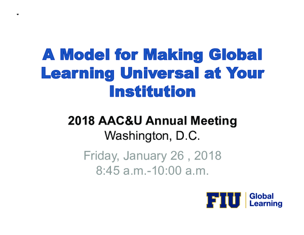 (PDF) A Model for Making Global Learning Universal at Your Institution