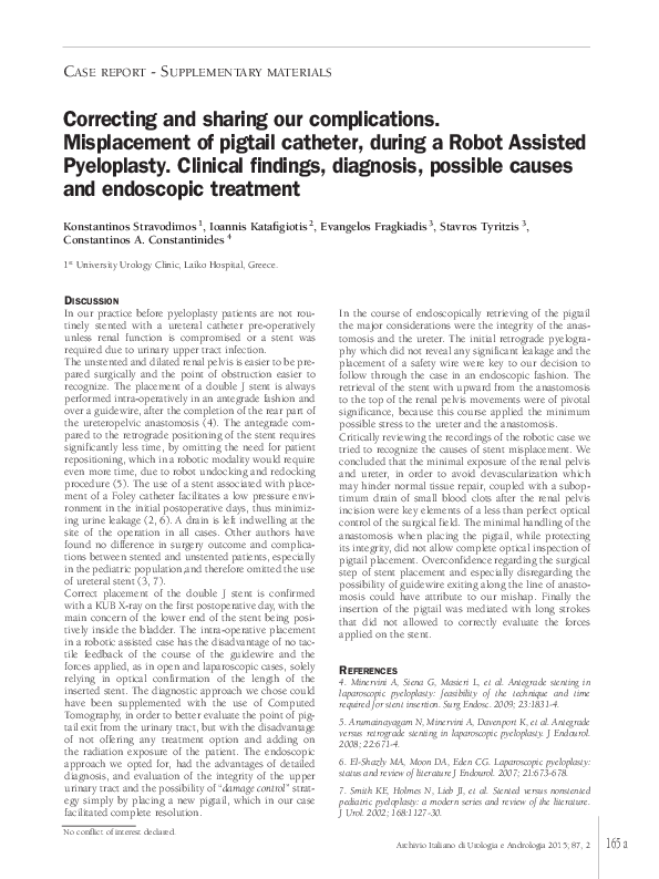 (PDF) Correcting and sharing our complications. Misplacement of pigtail ...
