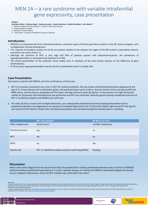 (PDF) MEN 2A - a rare syndrome with variable intrafamilial gene ...