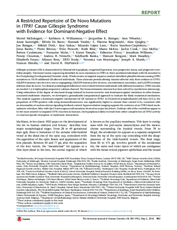 (PDF) A Restricted Repertoire of De Novo Mutations in ITPR1 Cause ...