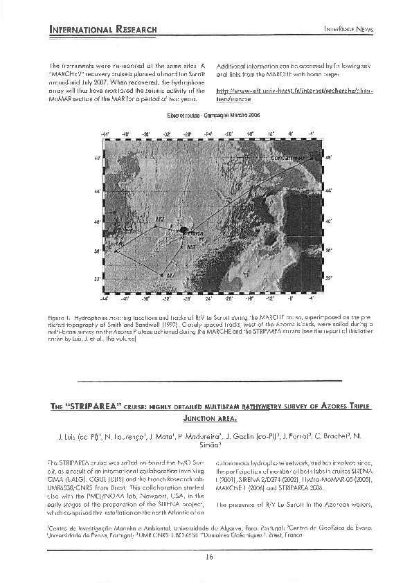 (PDF) The Azores Triple Junction zone: a highly detailed multibeam ...