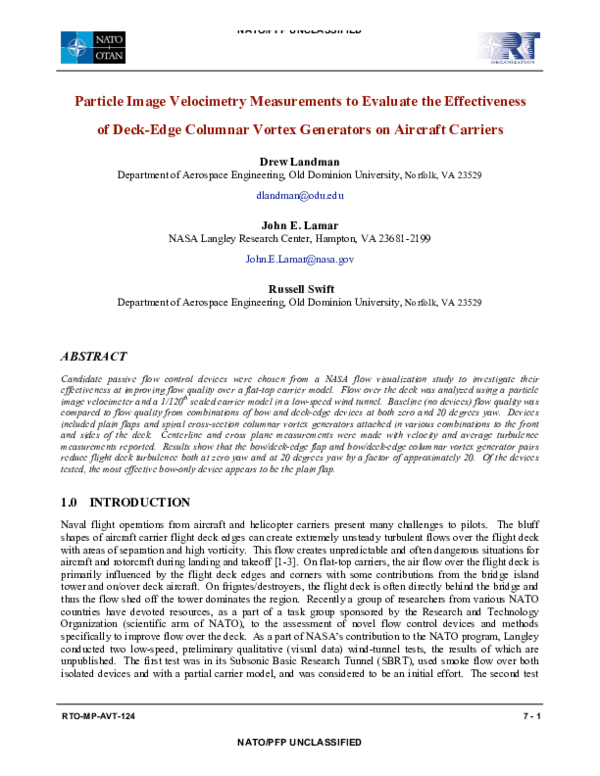 (PDF) Particle Image Velocimetry Measurements to Evaluate the ...
