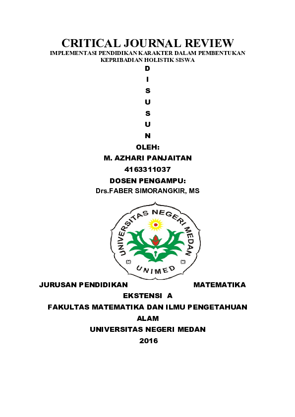 (DOC) CRITICAL JOURNAL REVIEW