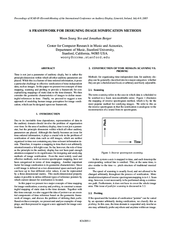 (PDF) A framework for designing image sonification methods