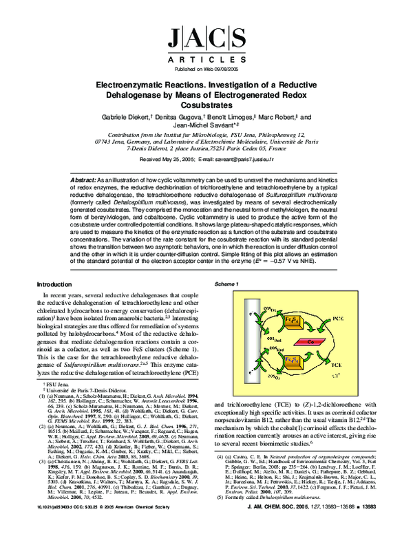 (PDF) Electroenzymatic Reactions. Investigation of a Reductive ...