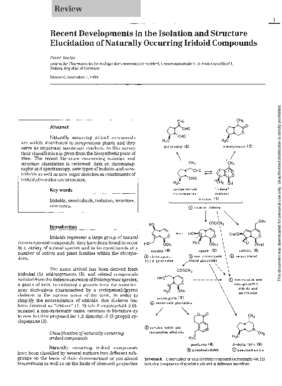 (PDF) Recent Developments in the Isolation and Structure Elucidation of ...