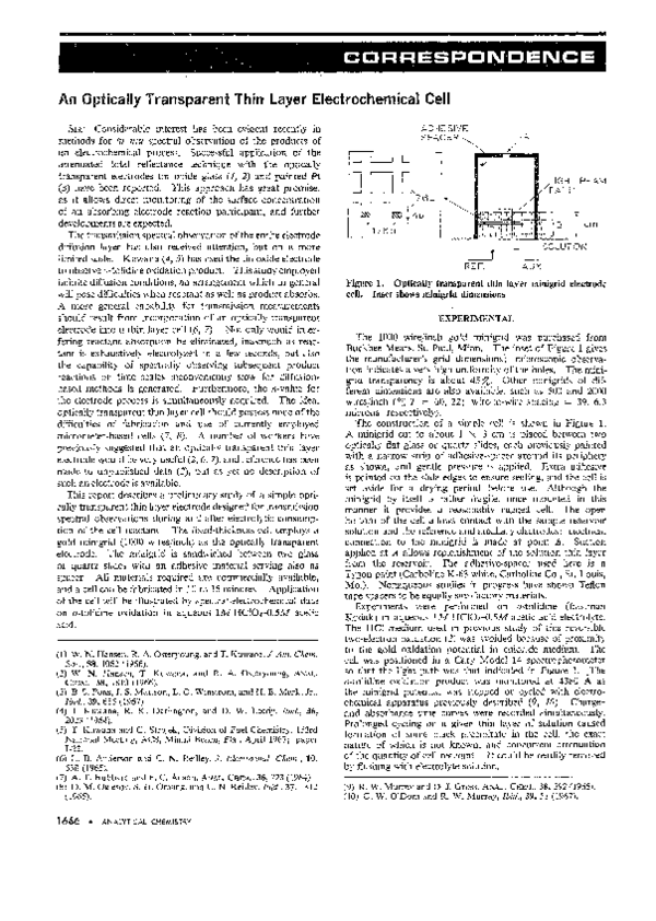 (PDF) An optically transparent thin layer electrochemical cell | Wybren ...