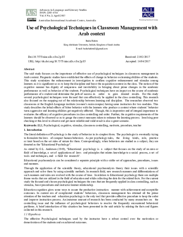 pdf-use-of-psychological-techniques-in-classroom-management-with-arab