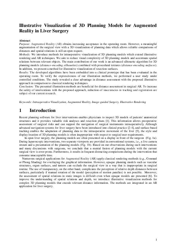 (PDF) Illustrative visualization of 3D planning models for augmented ...