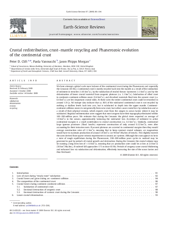(PDF) Crustal redistribution, crust-mantle recycling and Phanerozoic ...