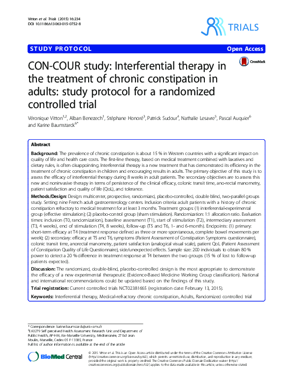 (PDF) CON-COUR study: Interferential therapy in the treatment of ...